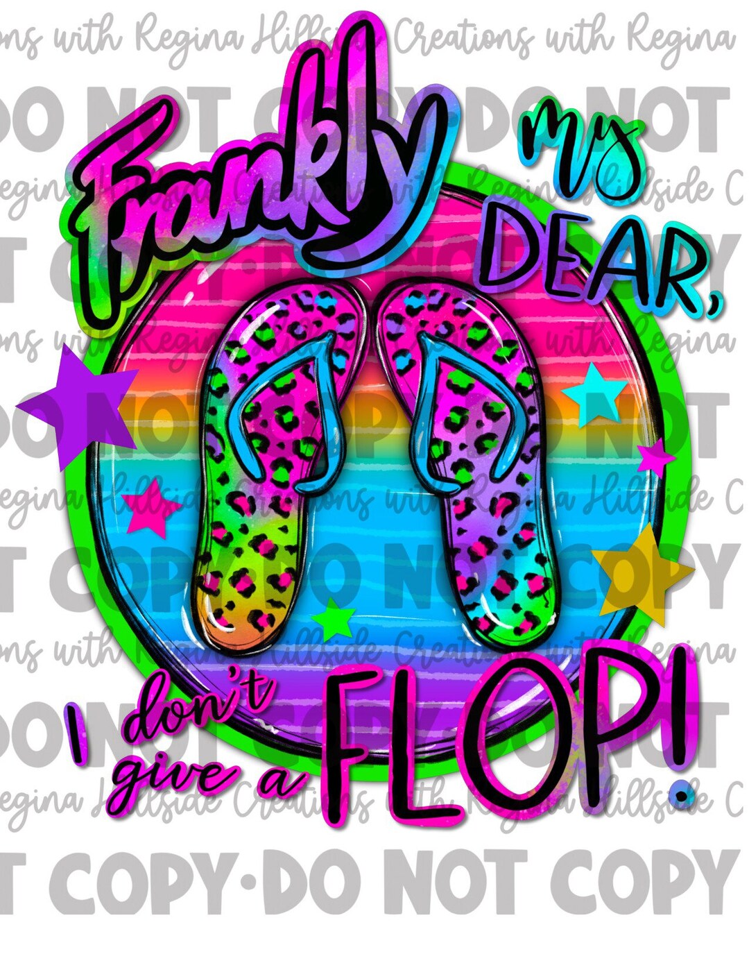 Don't Give A Flop Ready to Print Transfer - Etsy