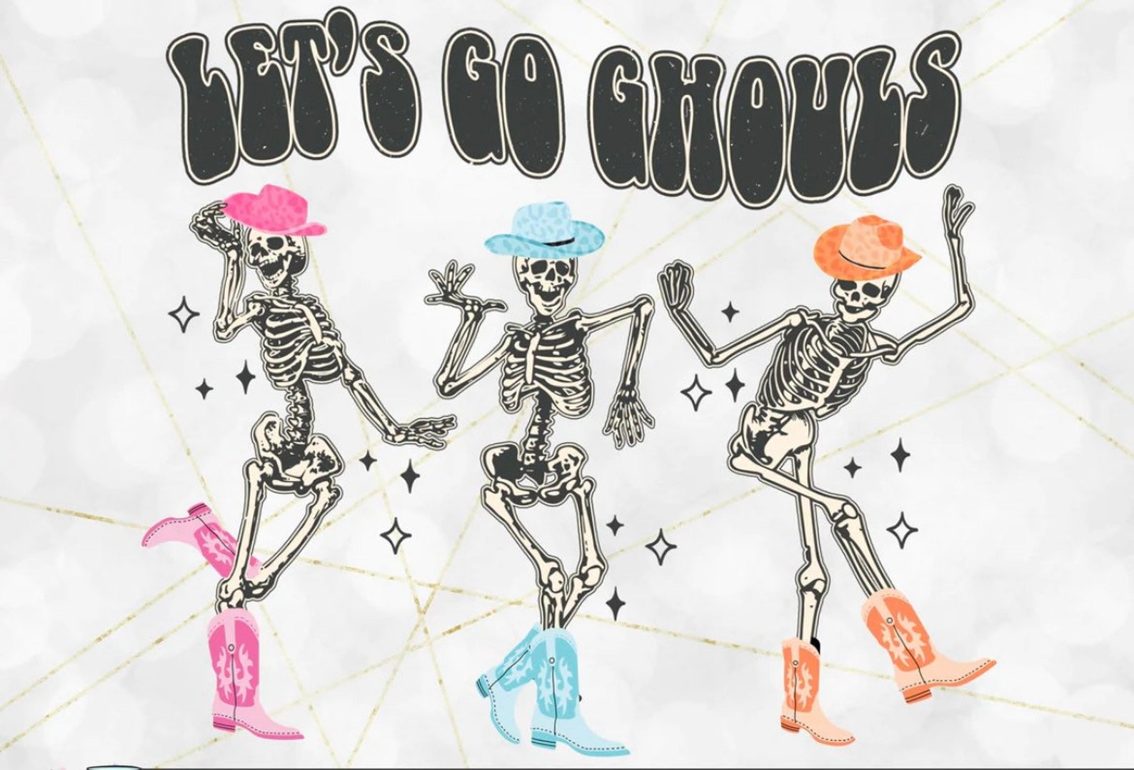 Lets Go Ghouls Country Dancing Skeleton Halloween Sublimation - Etsy