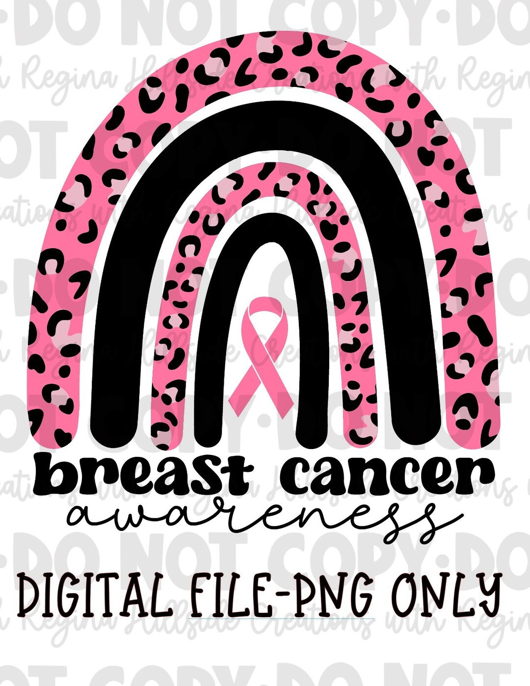 Breast Cancer Awareness Rainbow Digital Download--png, Breast Cancer ...