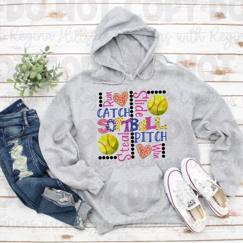 Softball Hoodies - Etsy