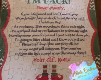 Elf Goodbye Puzzle Fun Elf I'll Miss You so Much Elf Puzzle for Goodbye ...