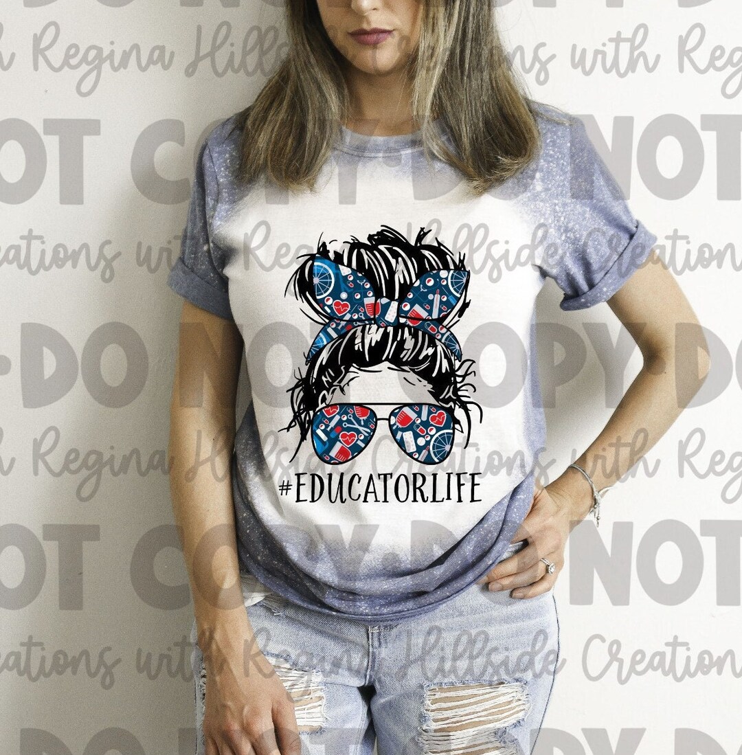 Bleached Tee-medical Educator Life, Medical Teacher - Etsy