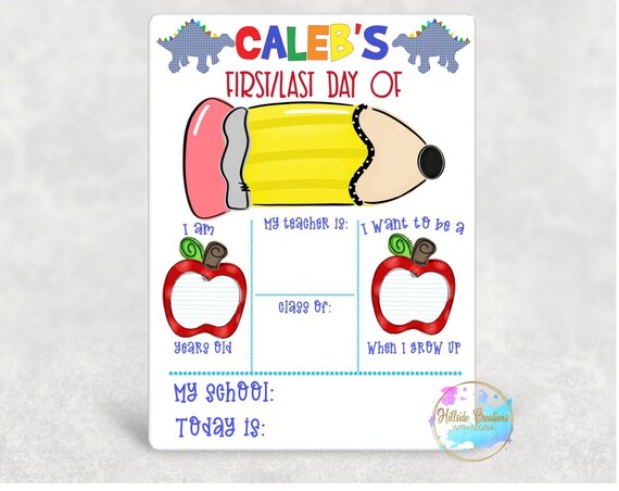 Personalized Back to School Dry Erase Boarddinosaurs - Etsy