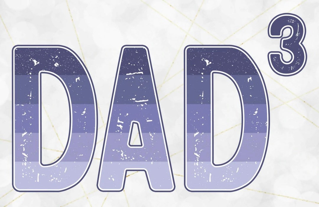 Blue Vintage Dad to the 3rd Powerdad of 3sublimation Transfer - Etsy