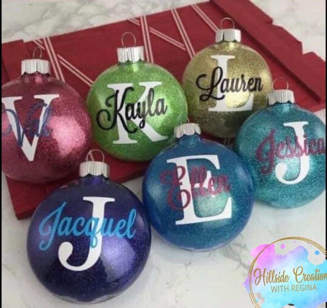 Glitter Ornament—personalized Name Ornament - Etsy