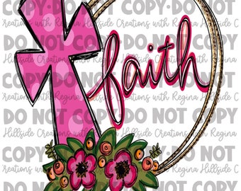 Faith Cross With Flowers Faith Ready to Press Sublimation Transfer - Etsy