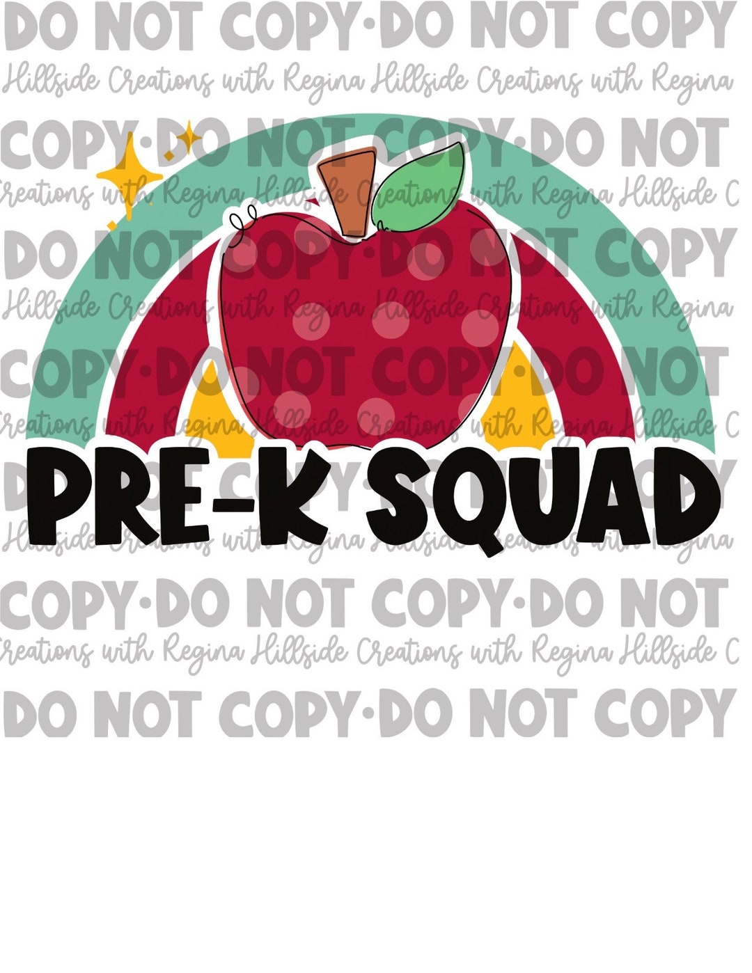Pre-k Squad Rainbow Ready to Print Transfer - Etsy