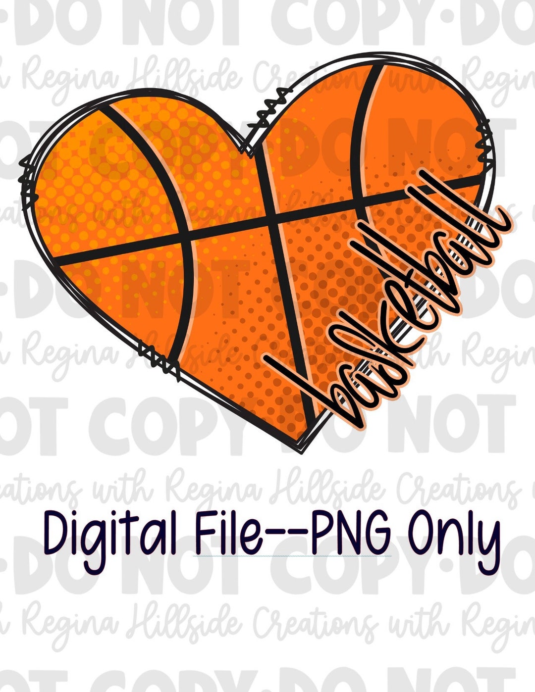 Heart Love Basketball Digital Download--png, Sublimation, DTF ...