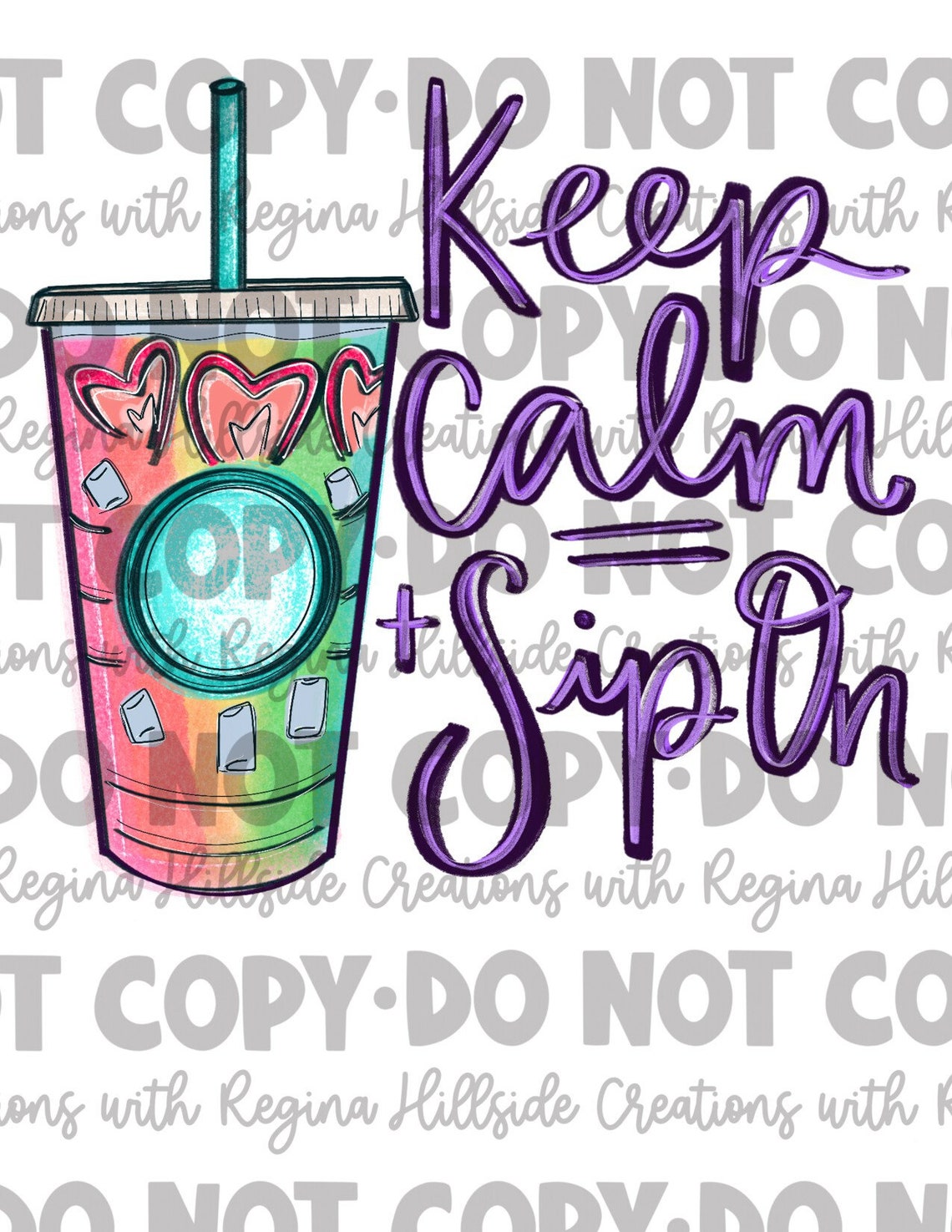 Keep Calm and Sip on Sublimation Transfer - Etsy