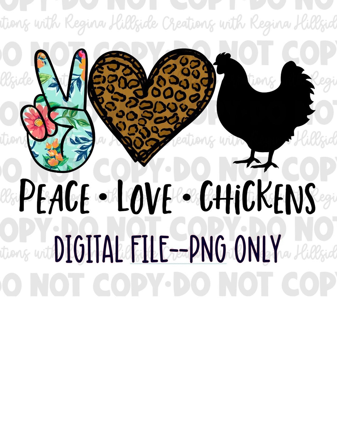 Peace Love Chickens Digital Download--png, Sublimation, Chickens, DTF ...