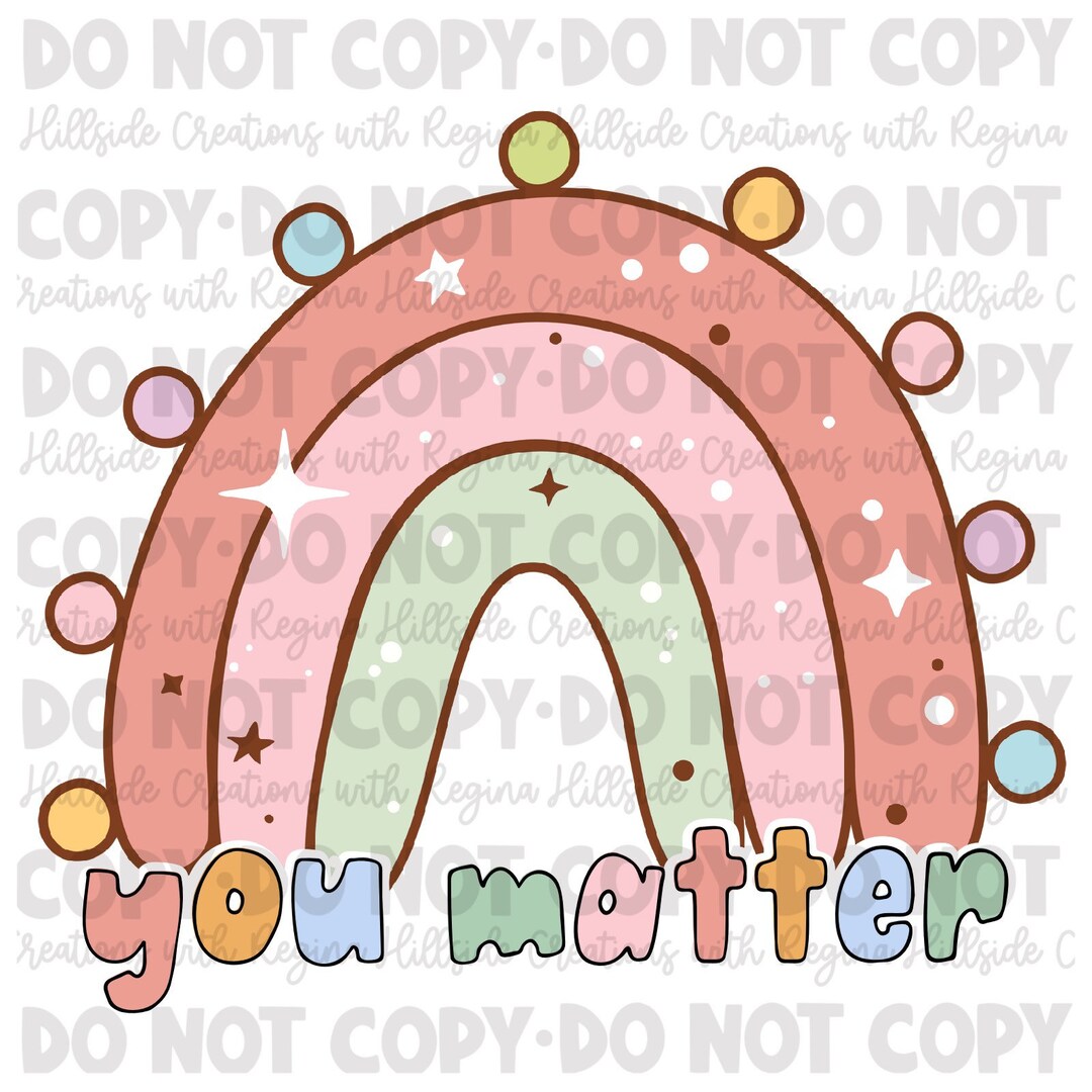 You Matter Pastel Rainbow Sublimation Transfer - Etsy