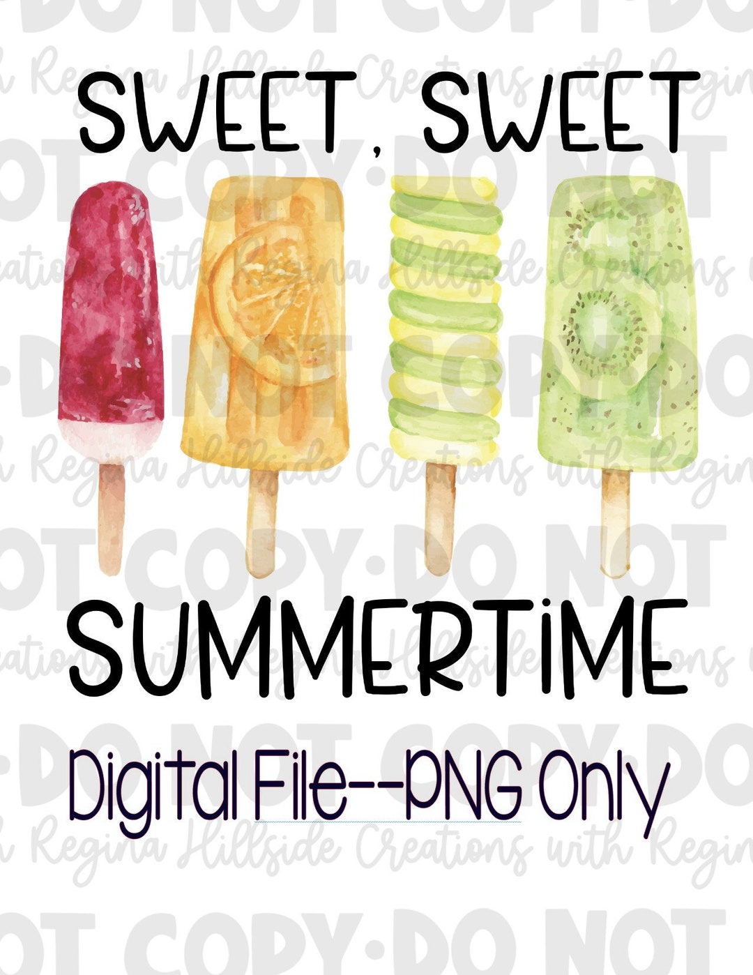 Sweet Summer Time Eis am Stiel--Sommer--Strand--Eis am Stil--Digitaler ...