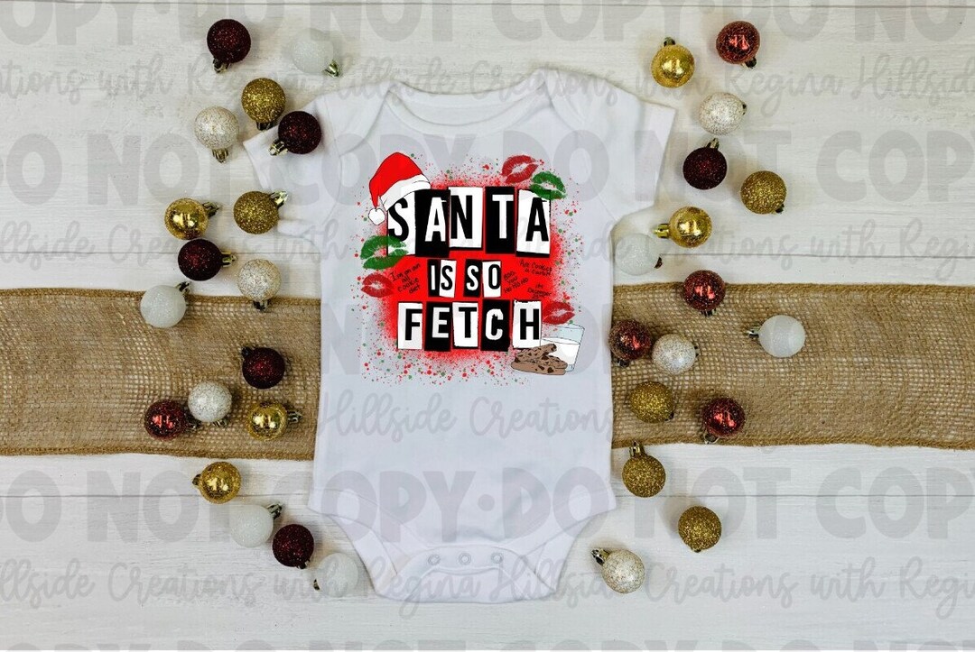 Santa is so Fetch Christmas Custom Baby Bodysuit, Firsts, Christmas ...