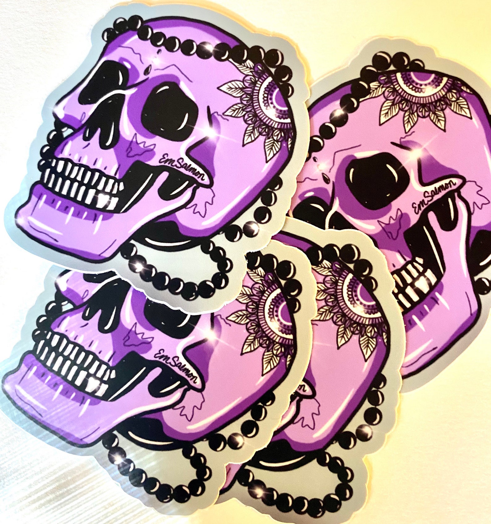 Purple Skull Sticker - Etsy