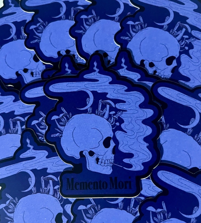 Memento Mori Skull Sticker - Etsy