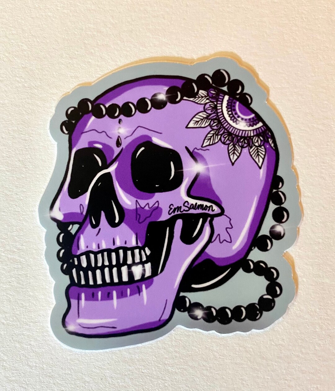 Purple Skull Sticker - Etsy