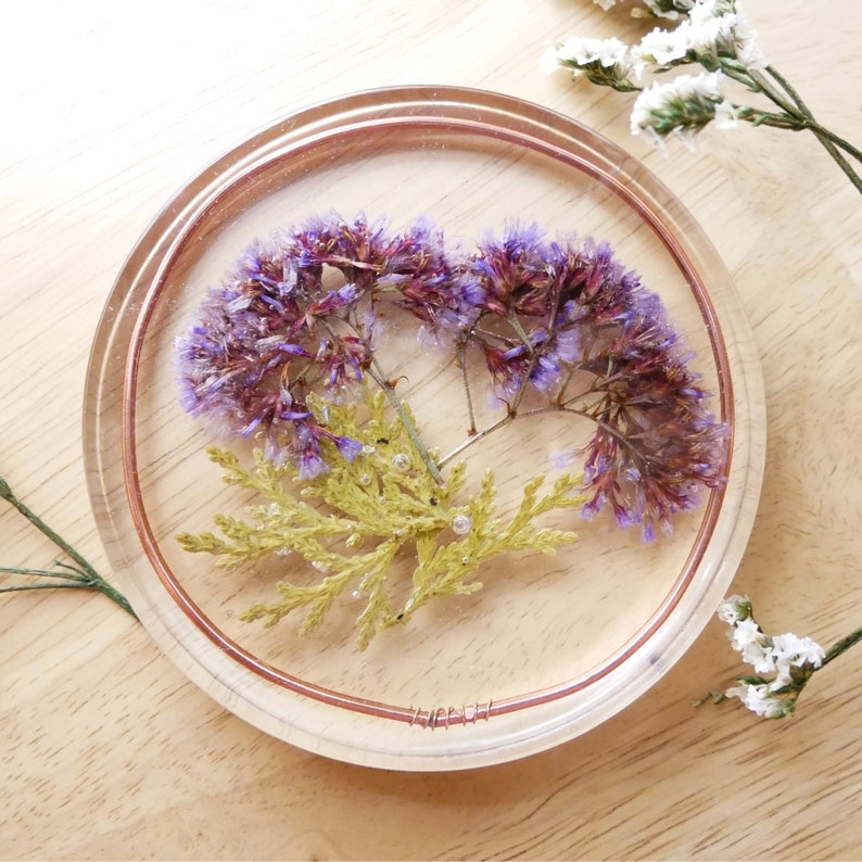 Floral Coasters Custom Made Real Flowers Resin Coasters - Etsy