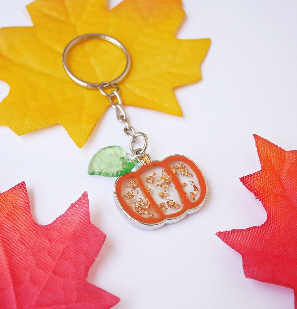 Pumpkin Keychain Fall Decoration Gift Autumn Key Fob Cute - Etsy