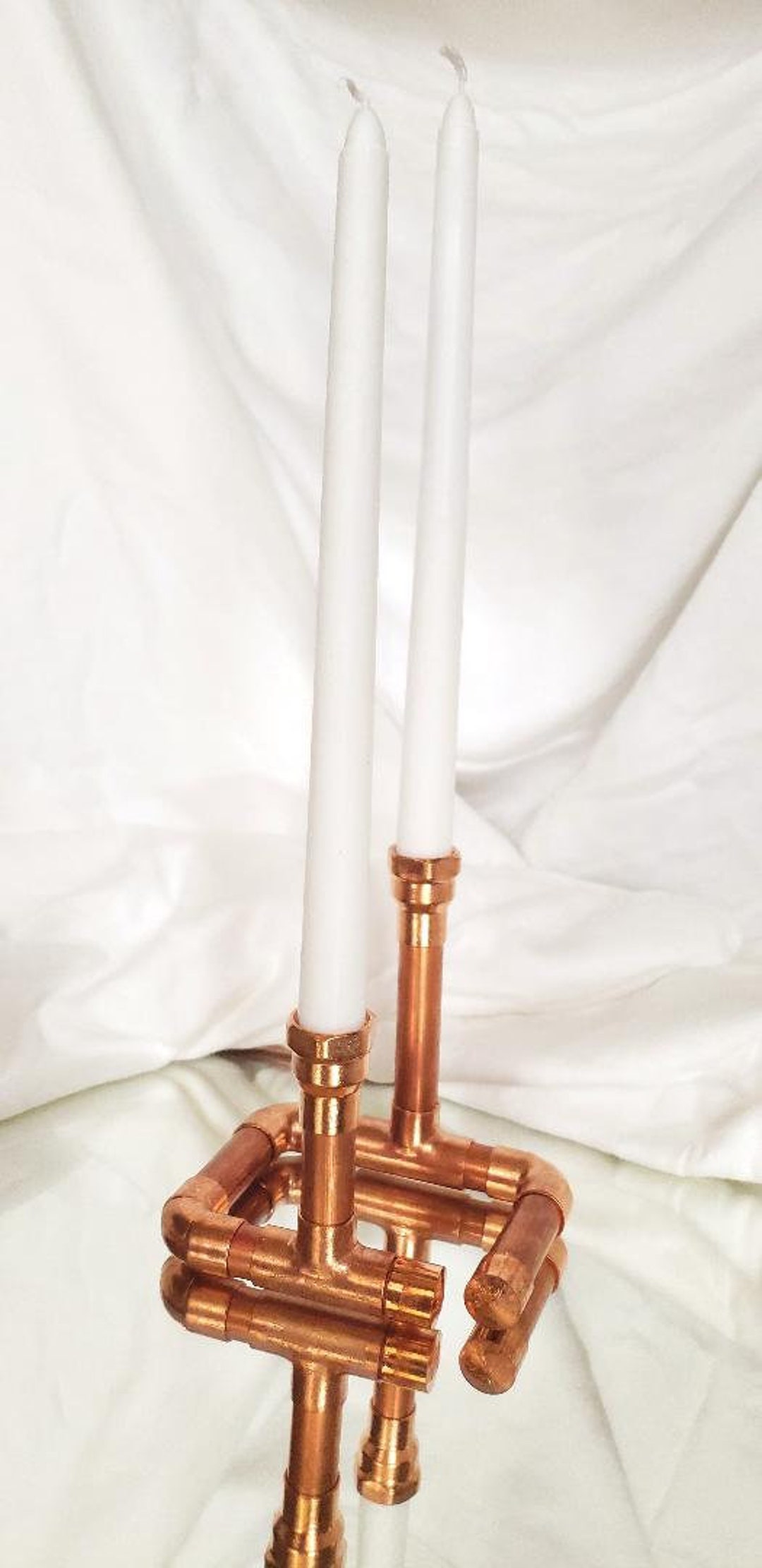 Copper Pipe Candle Holder, Home Design, Industrial, Candelabra, Home ...