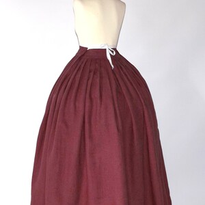 Burgundy Linen Skirt Outlander Costume 18th Century Skirt Medieval ...