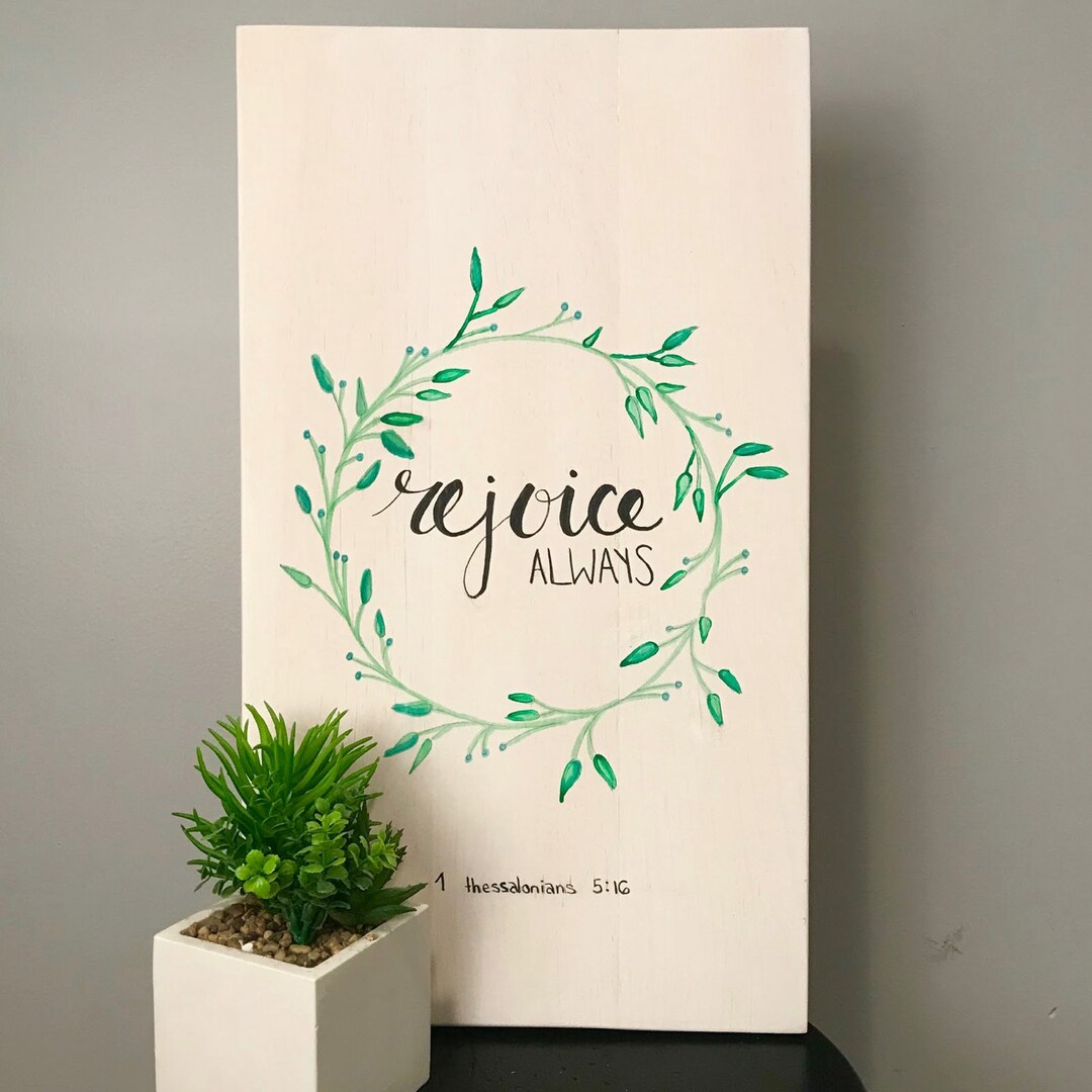 Rejoice Always Wood Sign - Etsy