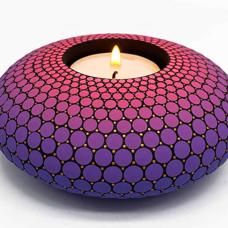 2 Painted Mandala Stone - Etsy