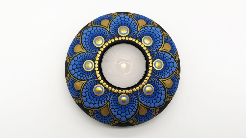 Mandala Tealight Candle Holder | Gift | Hand Painted | Tea Light ...