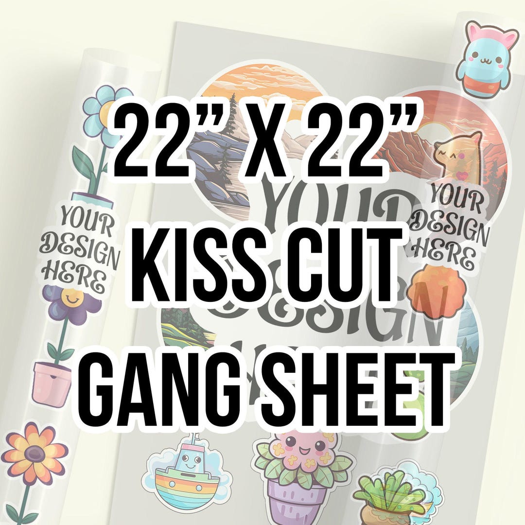 Custom Multi Design Sticker Gang Sheet Custom Sticker Sheets 22 X 22 ...