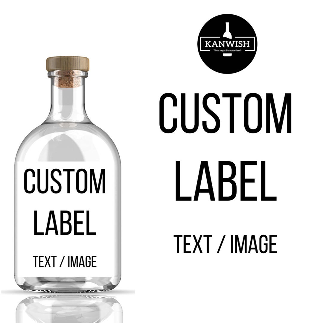 Gin Custom Photo Bottle Sticker Label Personalised for Birthdays ...