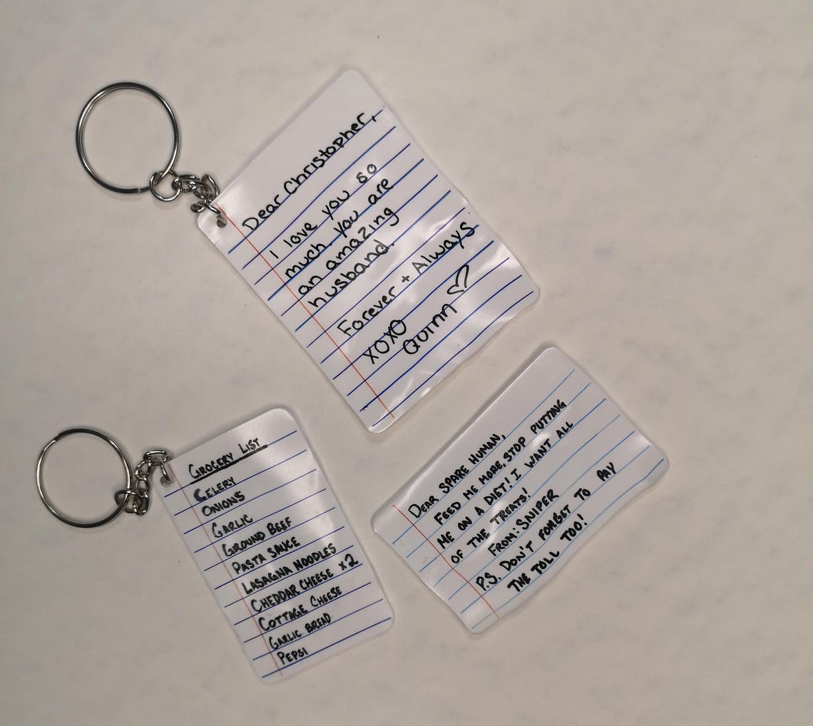 Personalized Love Note Keychain DIY Kit - Etsy