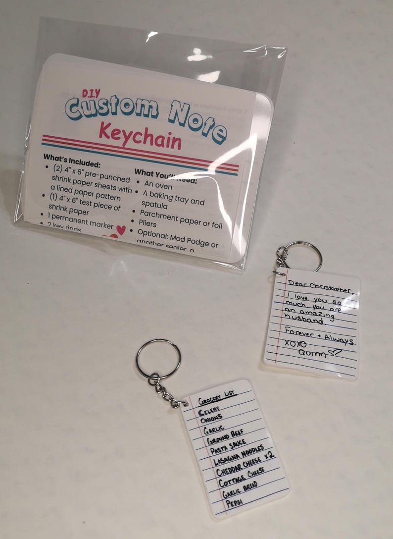 Personalized Love Note Keychain DIY Kit - Etsy