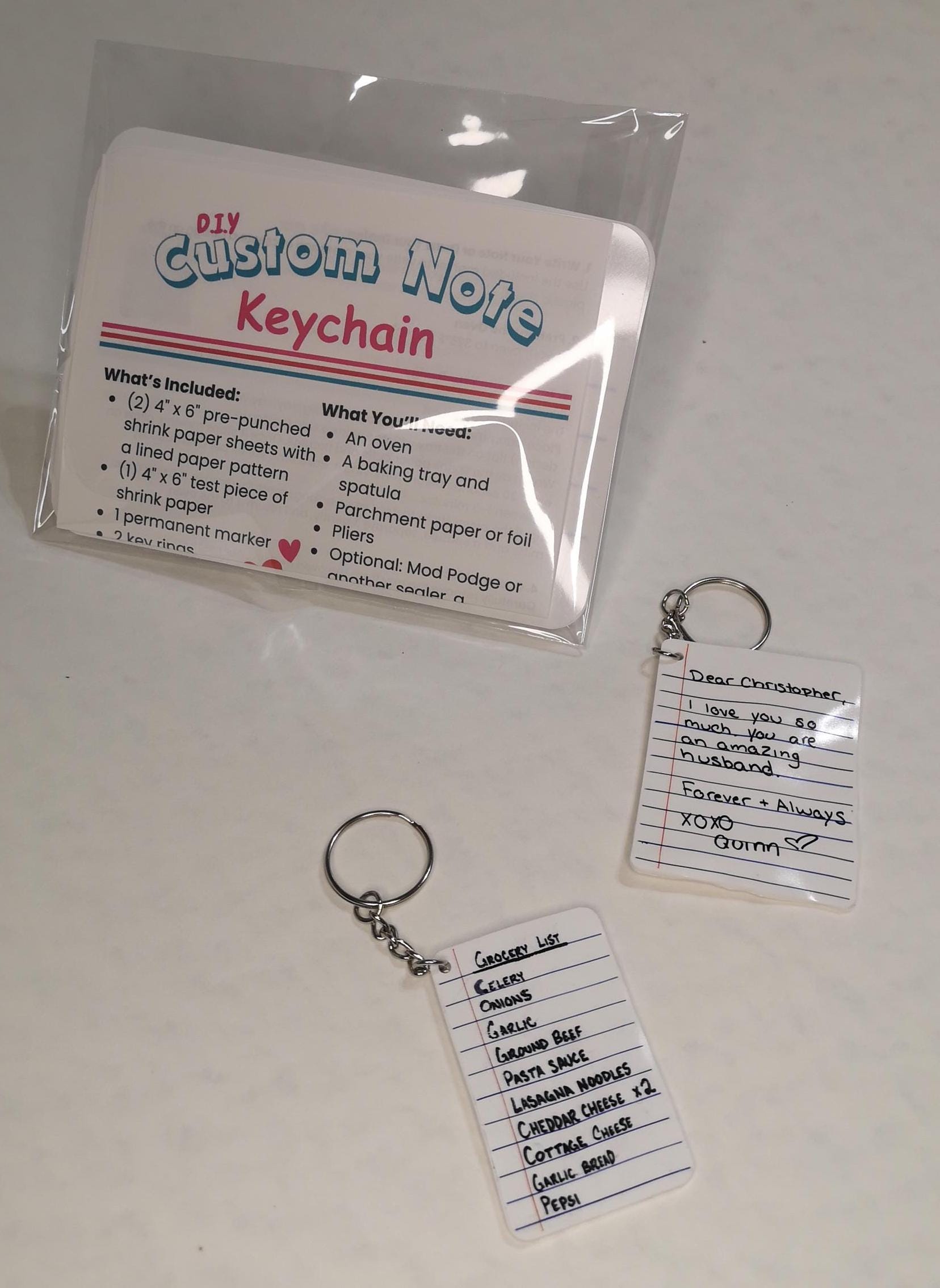 Personalized Love Note Keychain DIY Kit - Etsy