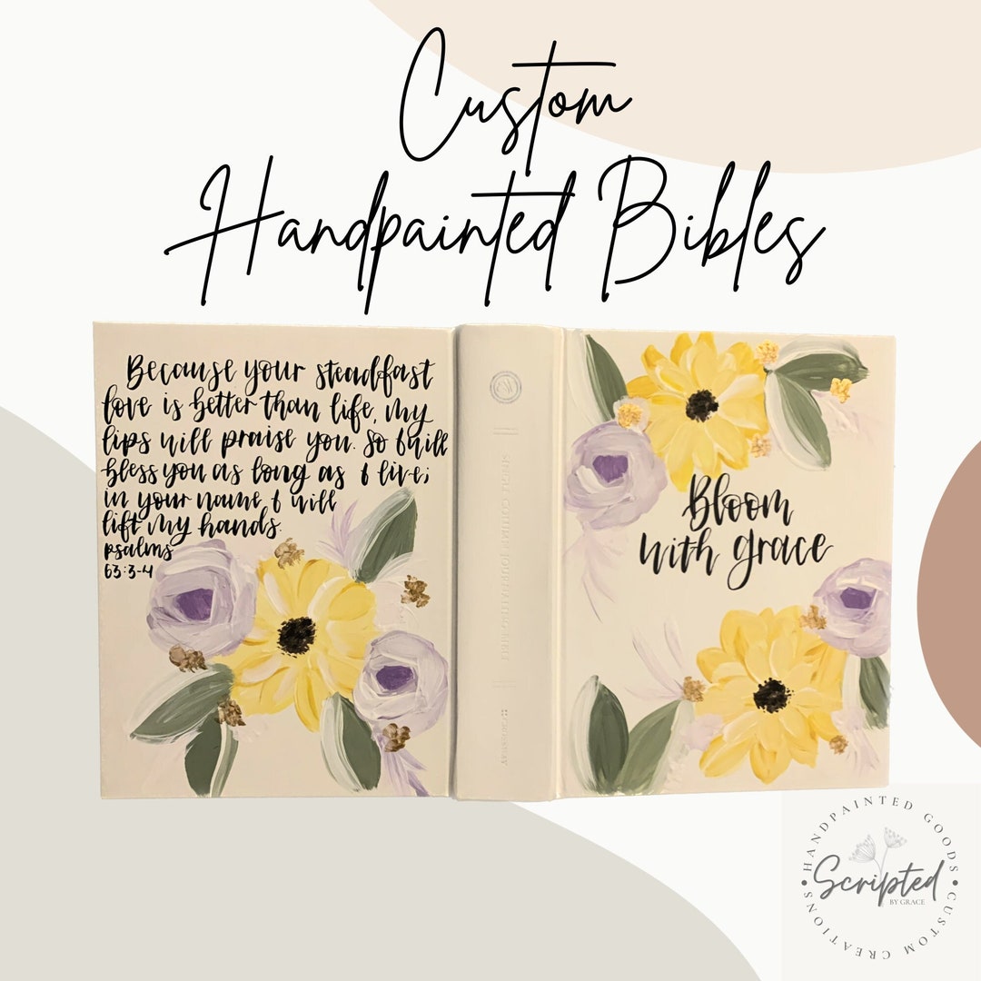 Custom Handpainted Bibles - Etsy