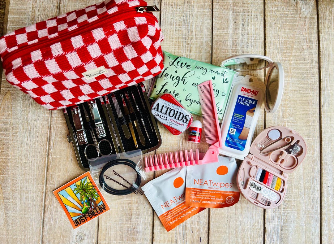 Mini Emergency Kit: On-the-go Essentials With Manicure & Sewing Set - Etsy