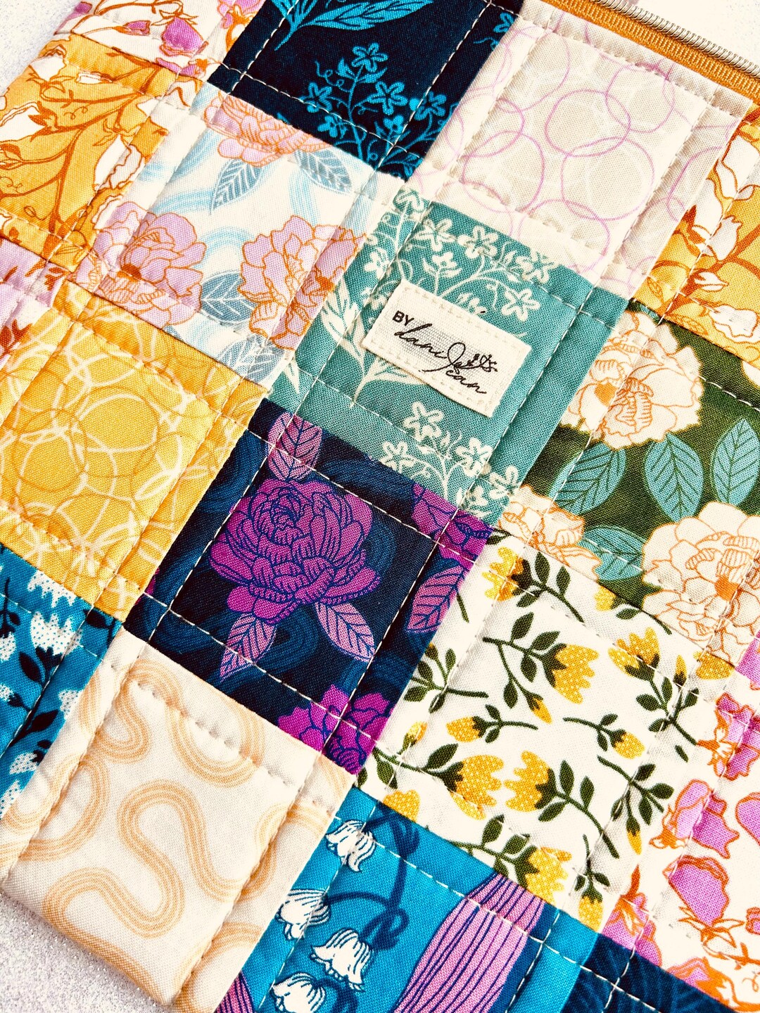 Modern Quilted Patchwork Cosmetic Bag. Quilted Toiletry/travel Bag ...