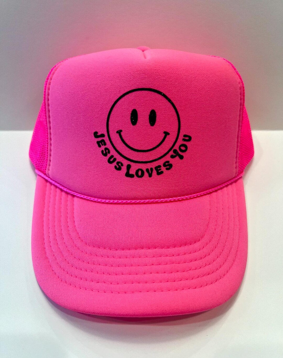 Custom Glitter Jesus Loves You Trucker Hat, Faith Based Hat - Etsy