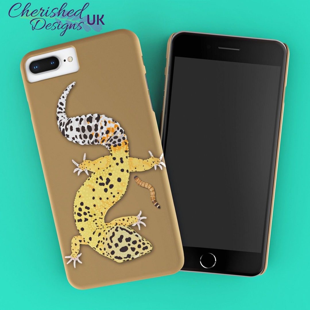 Leopard Gecko Dinner Phone Case for iPhone Models, Protective Phone ...