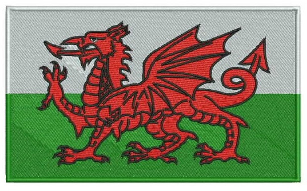 Digital Download | Welsh Flag Design | Welsh Flag Embroidery File Sized ...