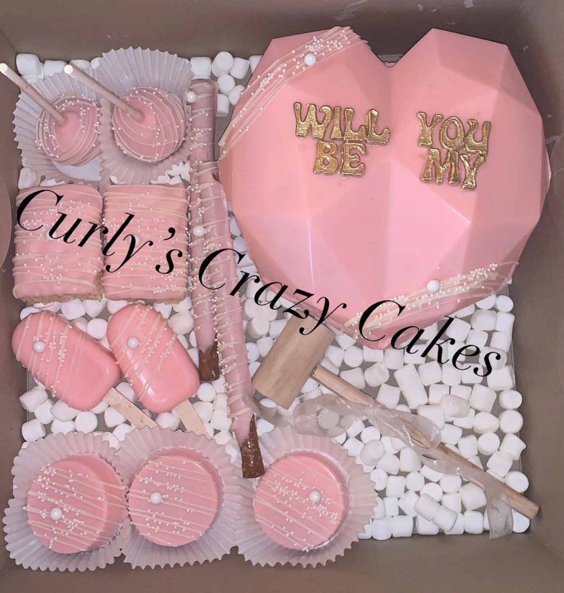 Original Maker..pink Breakable Heart W/gold Writing one - Etsy