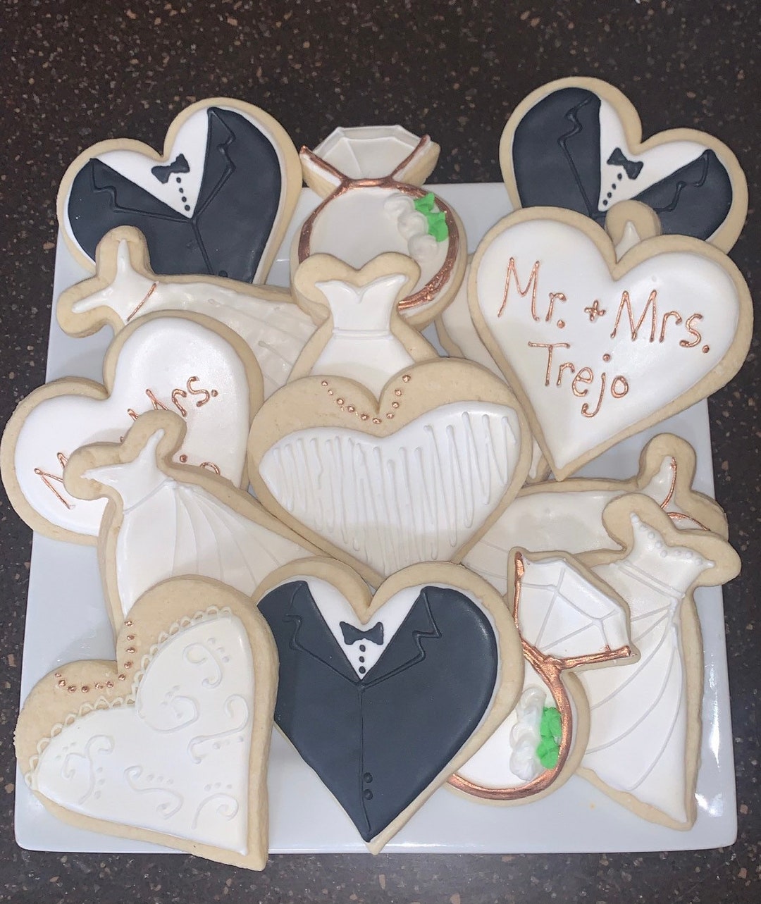 Bride & Groom Sugar Cookies - Etsy