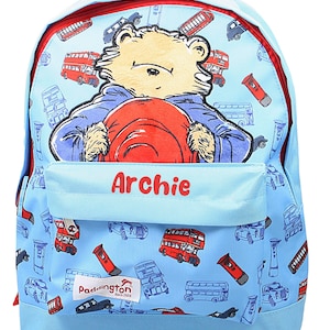 Personalised Paddington Bear Kids Backpack Paddington School Nursery ...