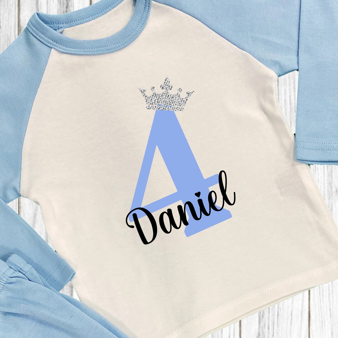 Personalised Birthday Pyjamas Boy | Number Pyjamas | Personalised ...