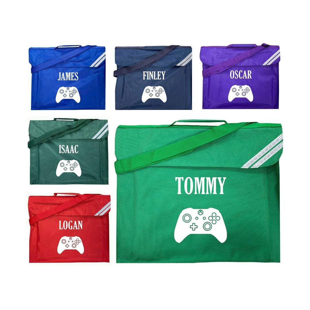 Personalised School Book Bag Name Gamertag Boys Girls Gamer Bag ...