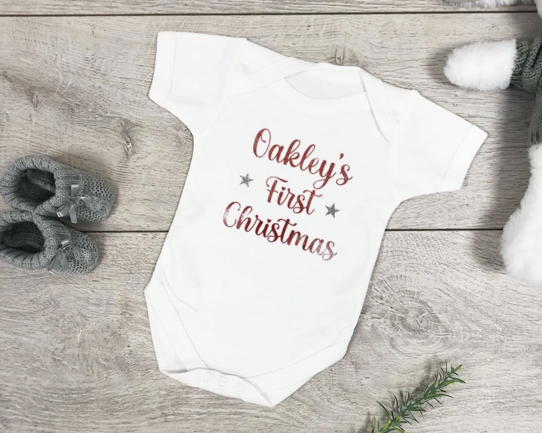 Personalised Baby First Christmas Vest Baby Boys Girls - Etsy