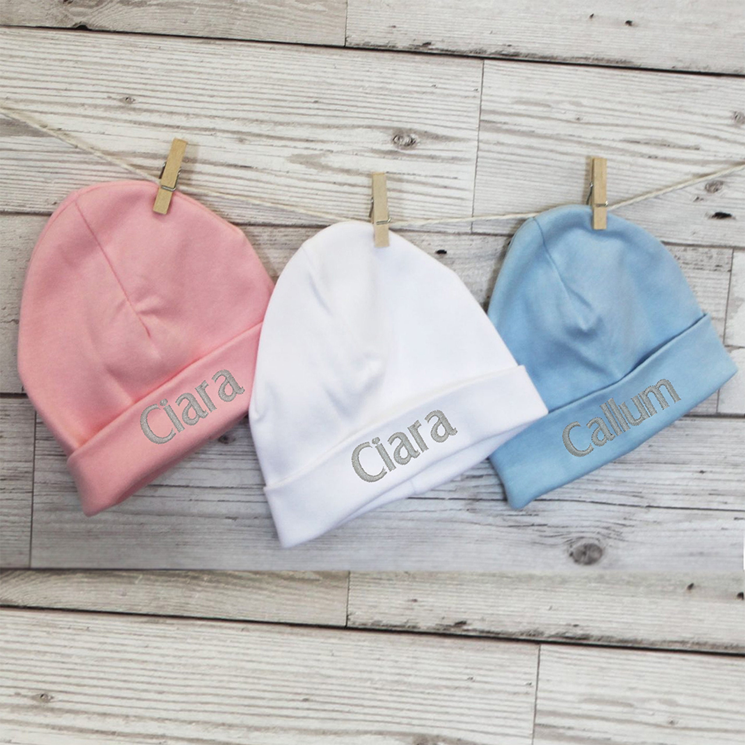 Personalised Baby Hats Embroidered Baby Hat Baby Shower - Etsy UK