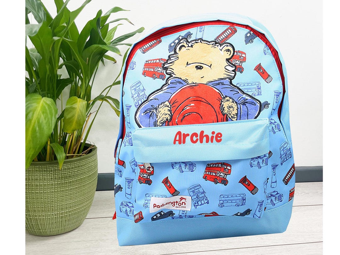 Personalised Paddington Bear Kids Backpack Paddington School Nursery ...
