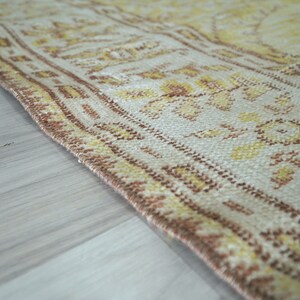 Boho Rug, Yellow Rug, Distressed Rug, Natural Rug, Oushak Rug, Wool Rug ...