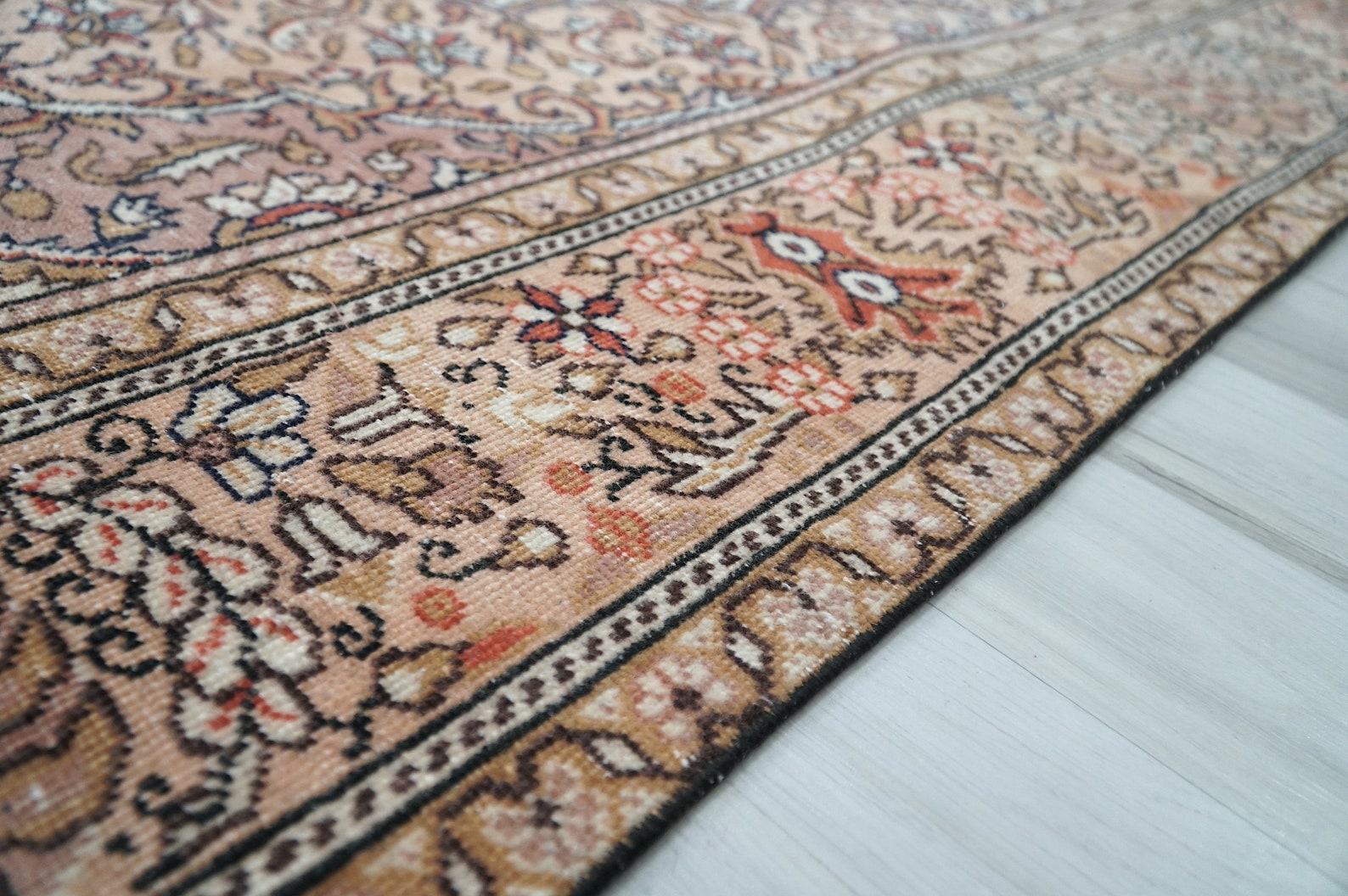 Hand-knotted Turkish Rug, Vintage Kayseri Rug, Oversize Wool Rug ...