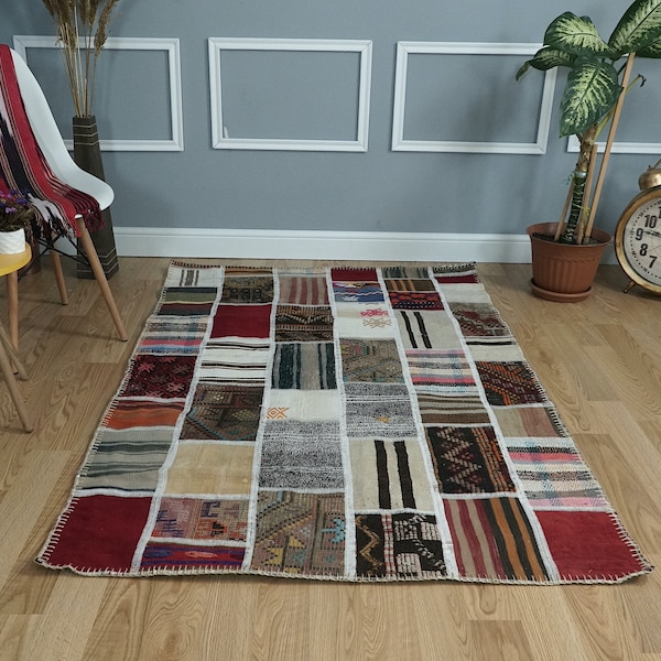 Patchwork Kilim Rug - Etsy