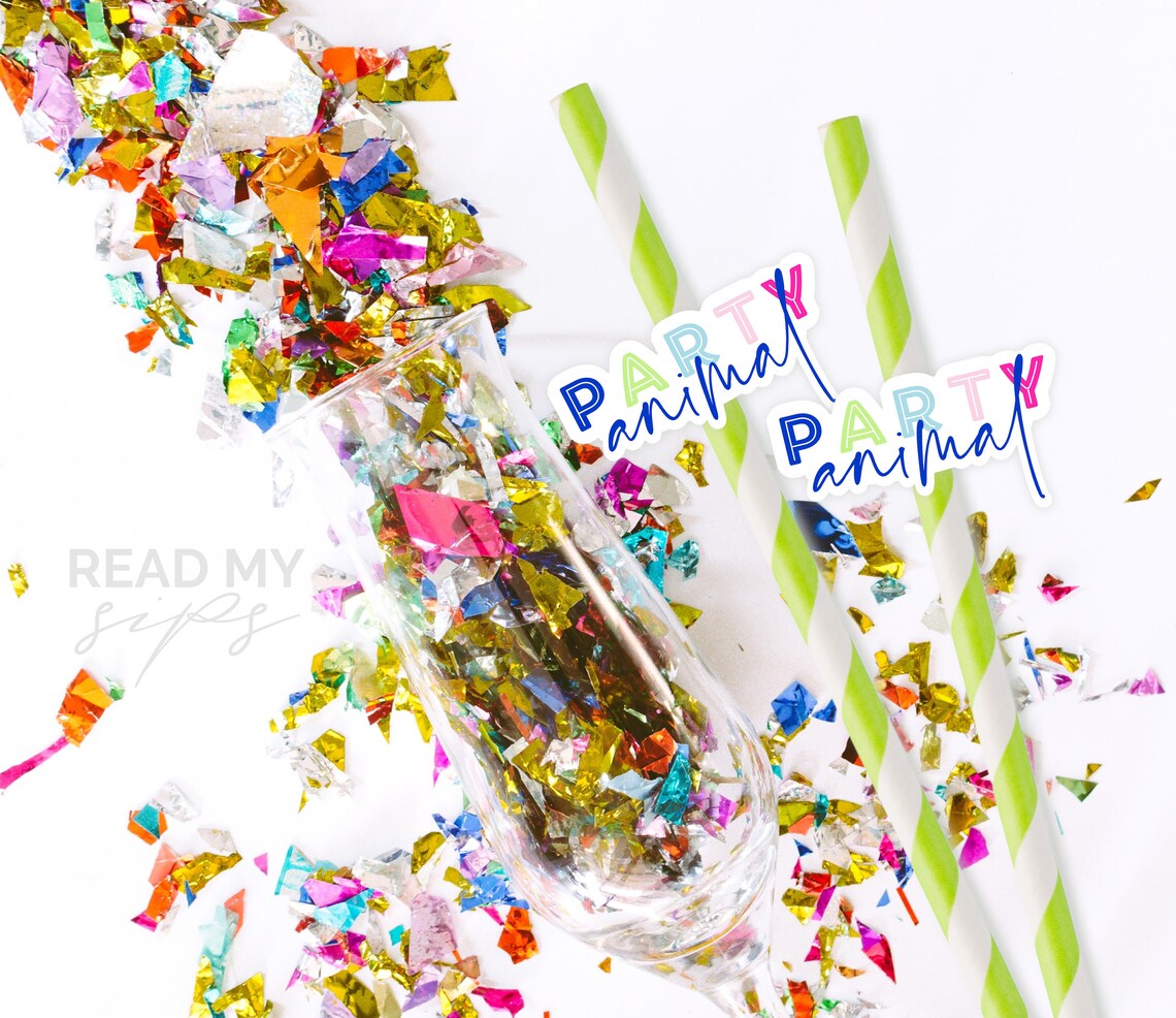 Birthday Party Straws | Bachelorette Party Straws | Straw Toppers ...